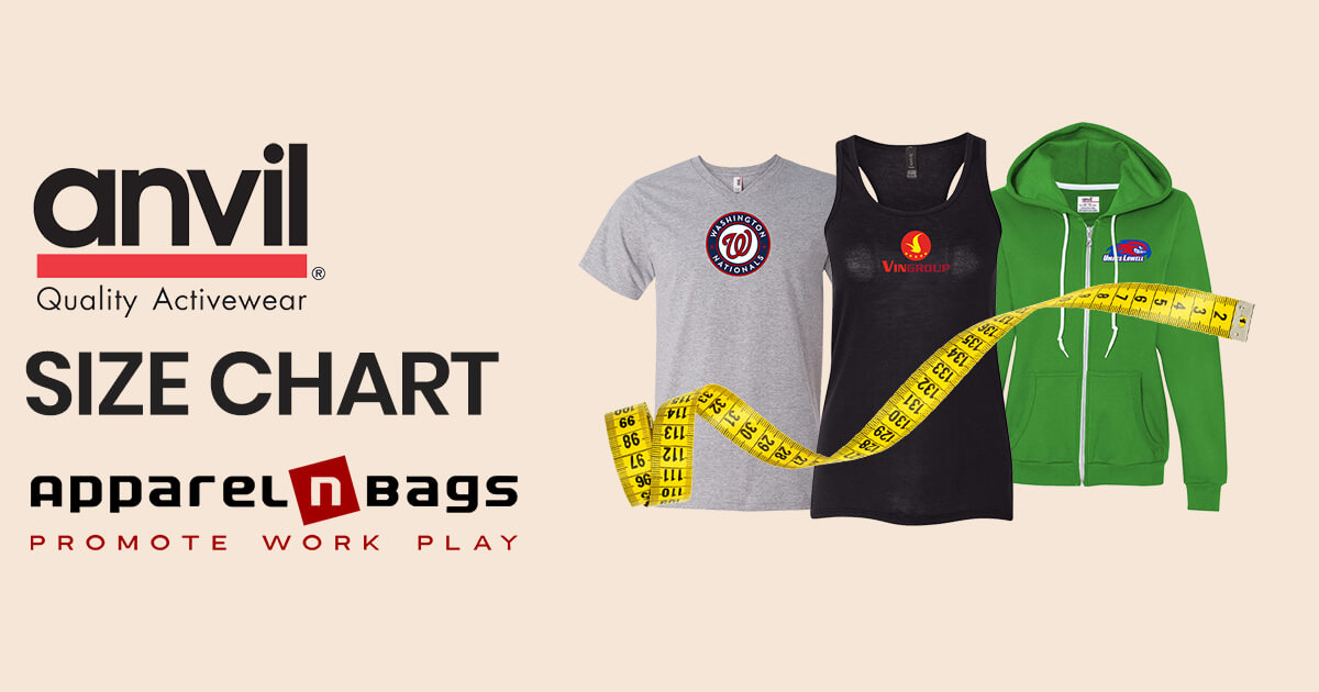 Anvil Size Chart | Anvil T Shirt Size Chart