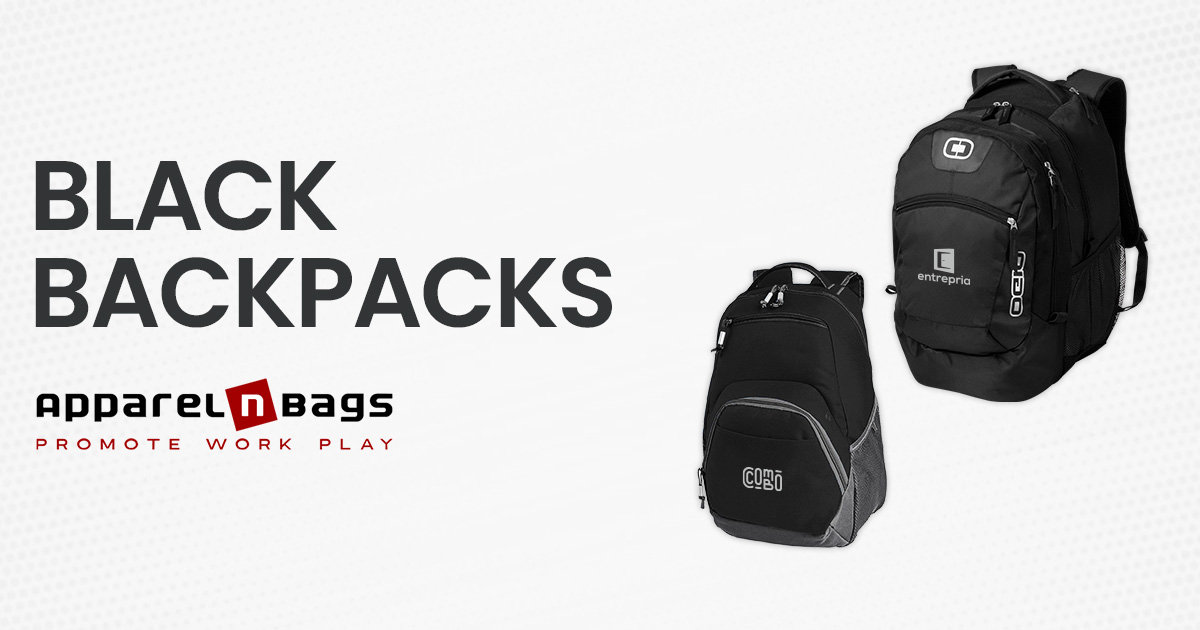 Plain Black Backpacks | Save Big on Bulk Black Backpacks