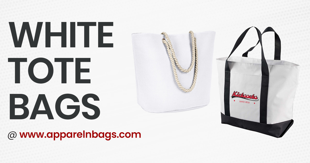 Blank White Tote Bags in Bulk | Custom White Tote Bags