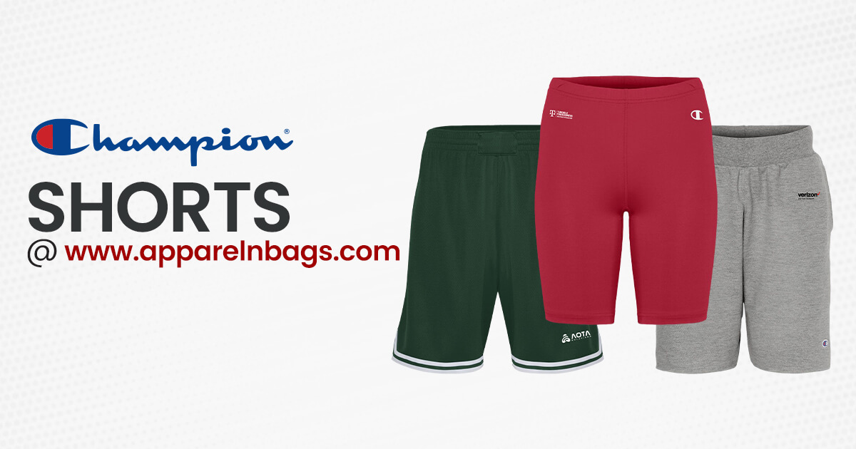 Custom Champion Shorts For Men And Women at Wholesale Prices