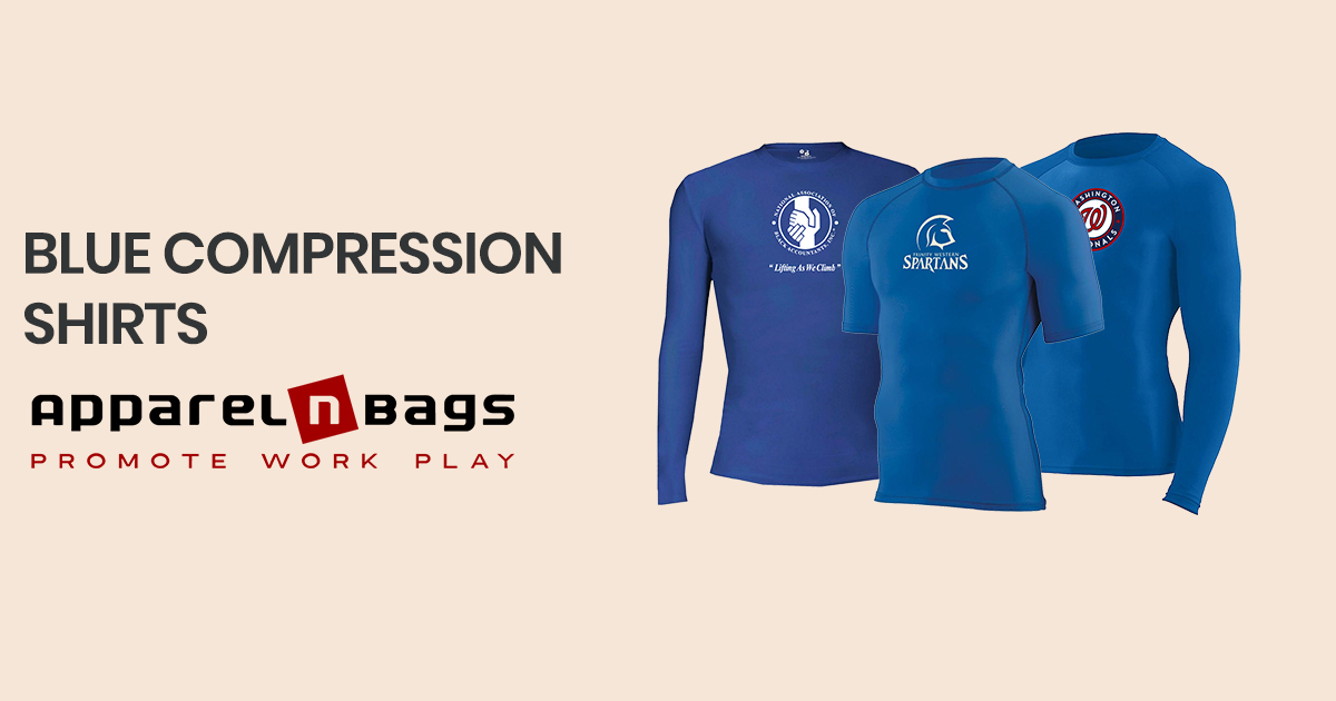 Shop Blue Long Sleeve Compression Shirt | Compression Shirt