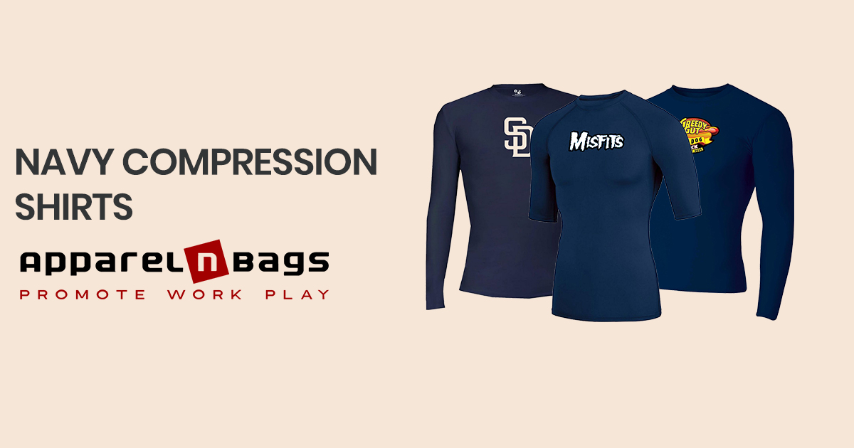 Navy Compression Shirt | Navy Long Sleeve Compression Shirt