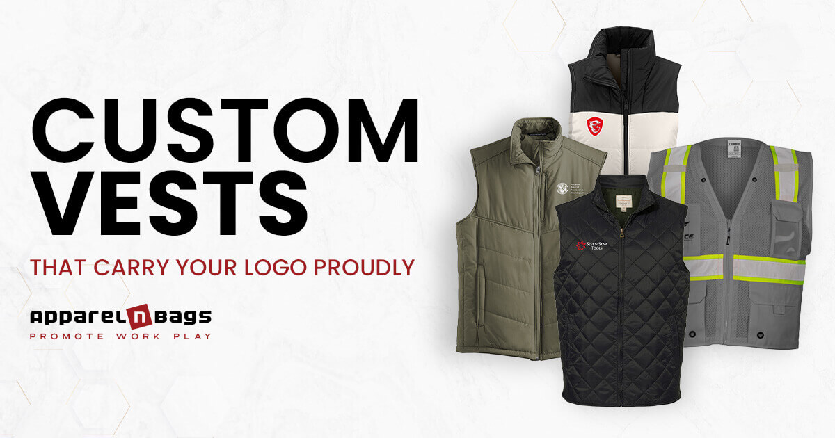 Shop Stylish Design Custom vests with Logo at ApparelnBags.