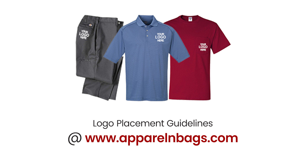 Screen-Printed Logo Placement Guide | ApparelnBags.com