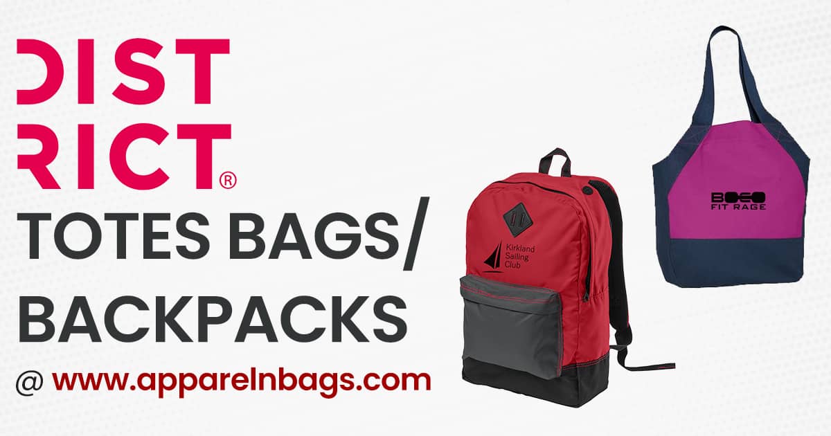 Buy Custom District Bags | District Backpacks at ApparelnBags