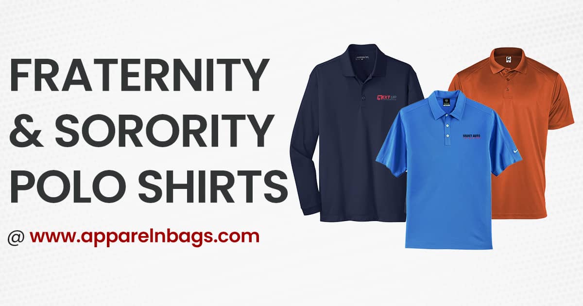 Shop Fraternity and Sorority Custom Polo Shirts in Bulk