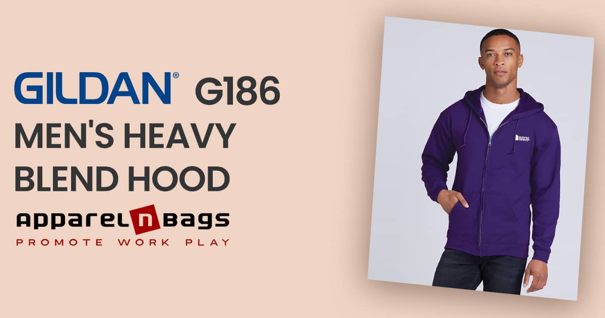 Gildan G186 Unisex Heavy Blend Full-Zip Hooded Sweatshirt