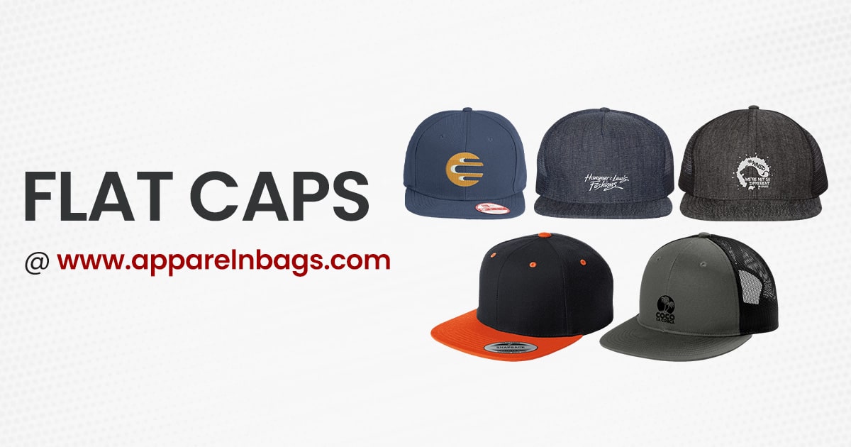 Shop Stylish Design Custom Flat Bill Hats at ApparelnBags