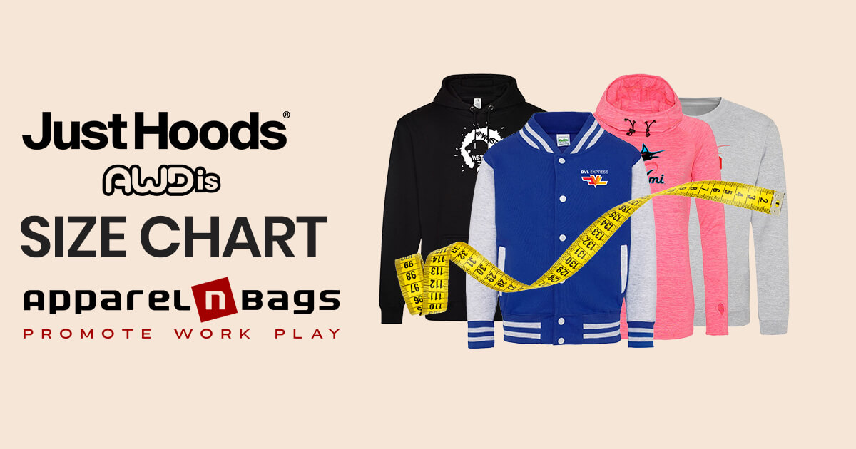 Just Hoods By AWDis Size Chart | Just Hoods By AWDis Fit Guide