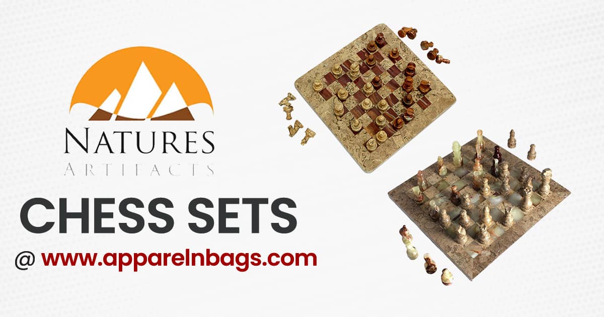 Exquisite Natural Stone Chess Sets at ApparelnBags.com