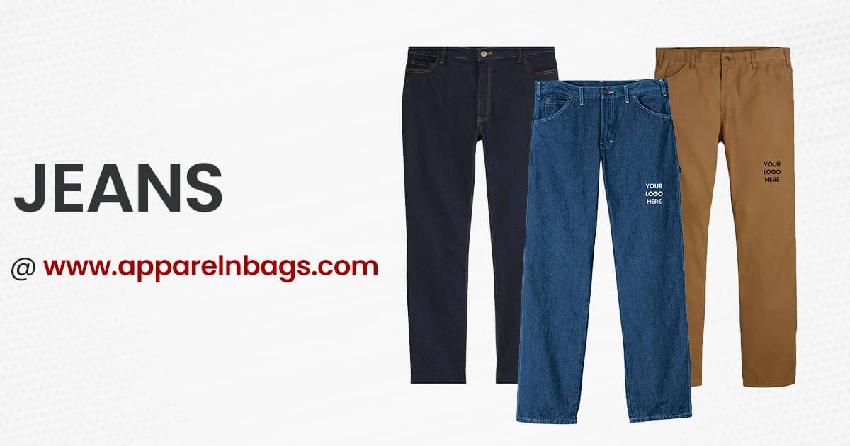 Shop Stylish Design Custom Jeans in Bulk | ApparelnBags