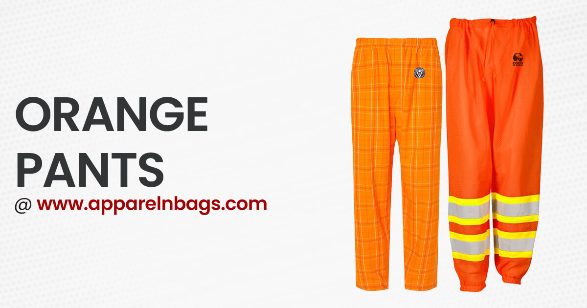 Orange Pants in Bulk | Design Custom Womens Orange Pants