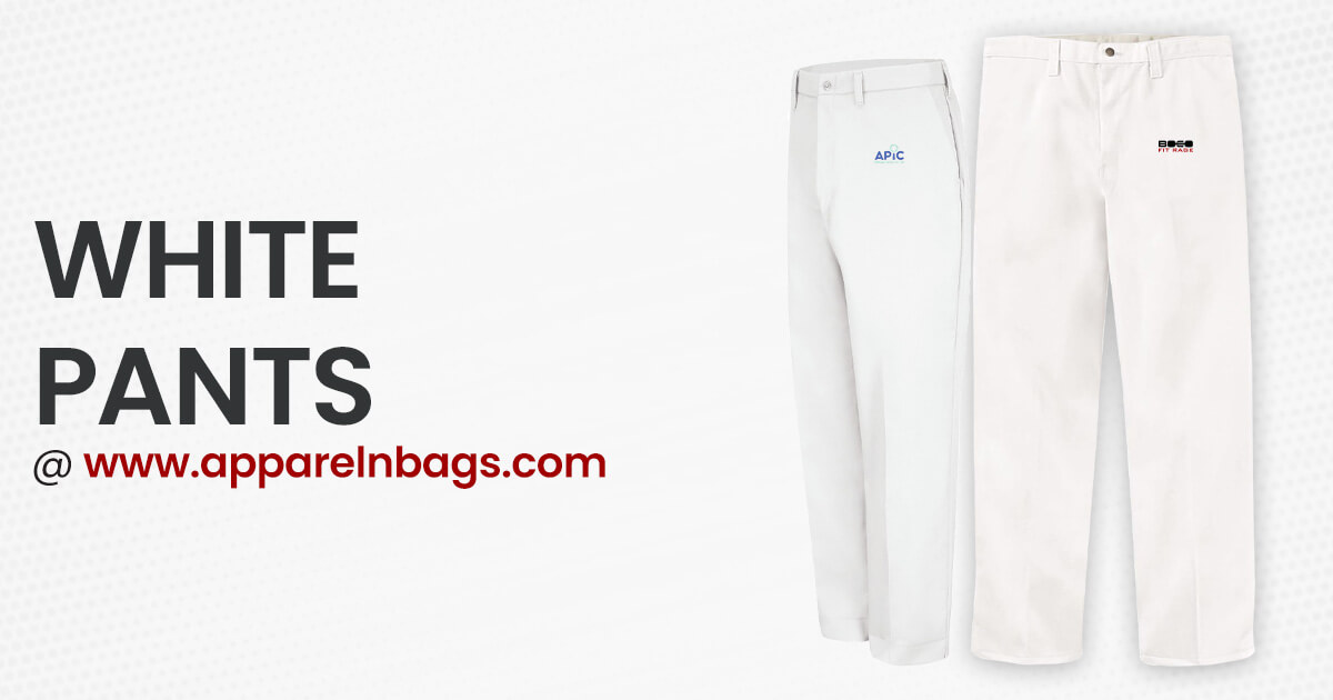 Mens White Pants in Bulk | Design Custom Womens White Pants