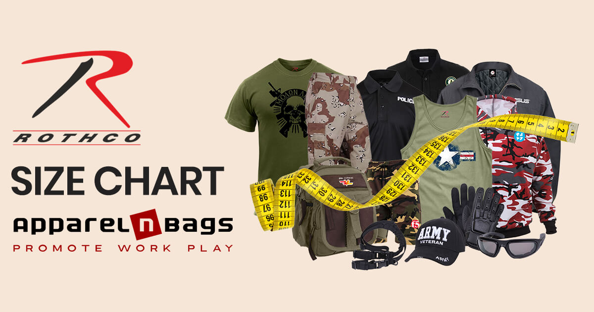 Rothco Size Chart | Rothco Clothing Size Chart