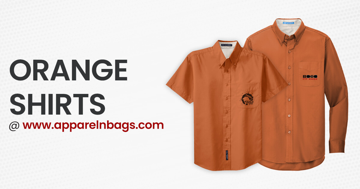 Shop Wholesale Orange Dress Shirts | Custom Men's Orange Dress Shirts