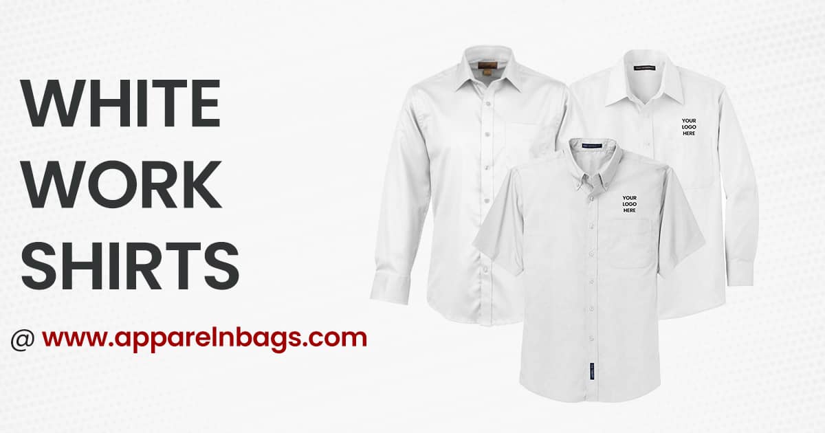 Plain White Work Shirts in Bulk | White Long Sleeve Work Shirt