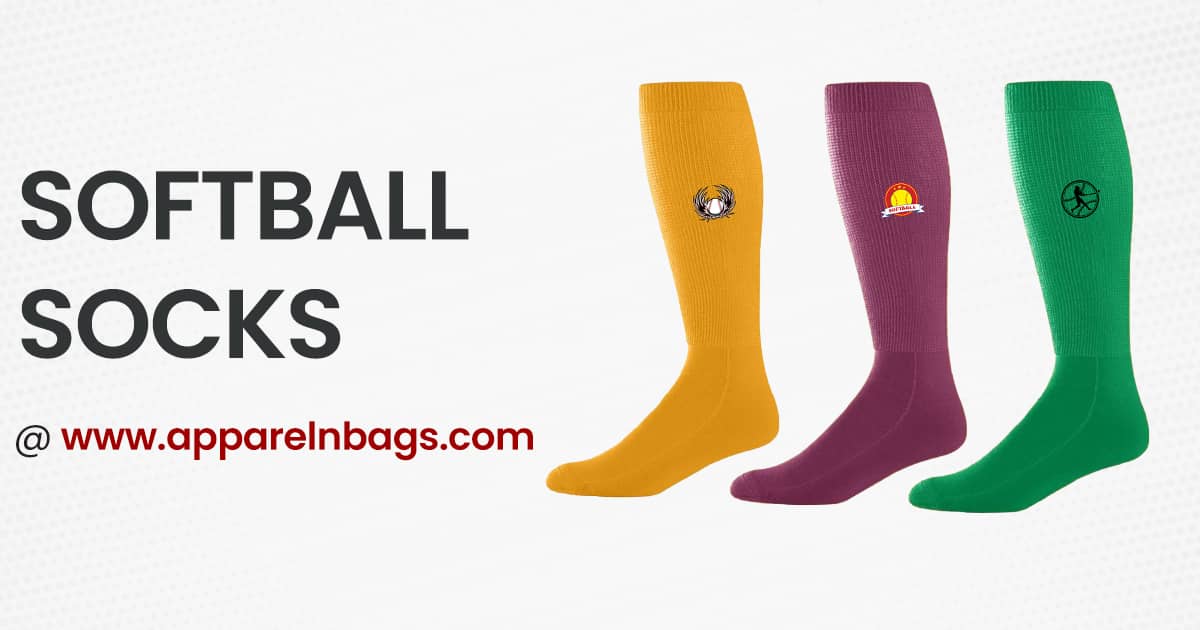 Shop Custom Softball socks in Bulk with Logo - Apparelnbags