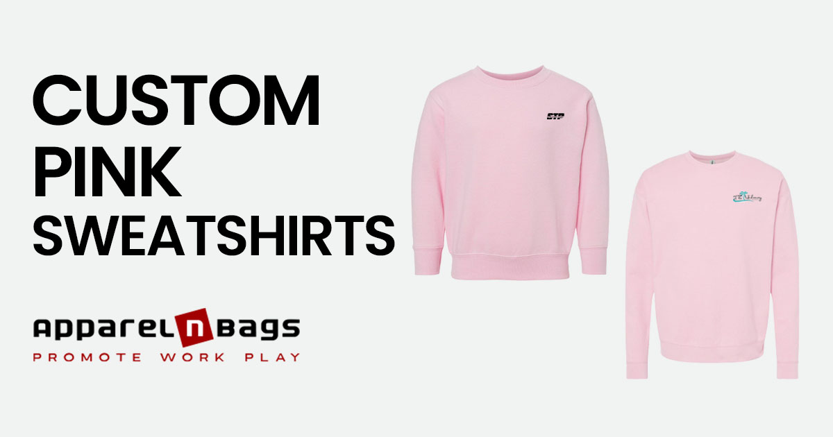 Bulk Pink Sweatshirts at Lowest Prices | Custom Pink Sweatshirts