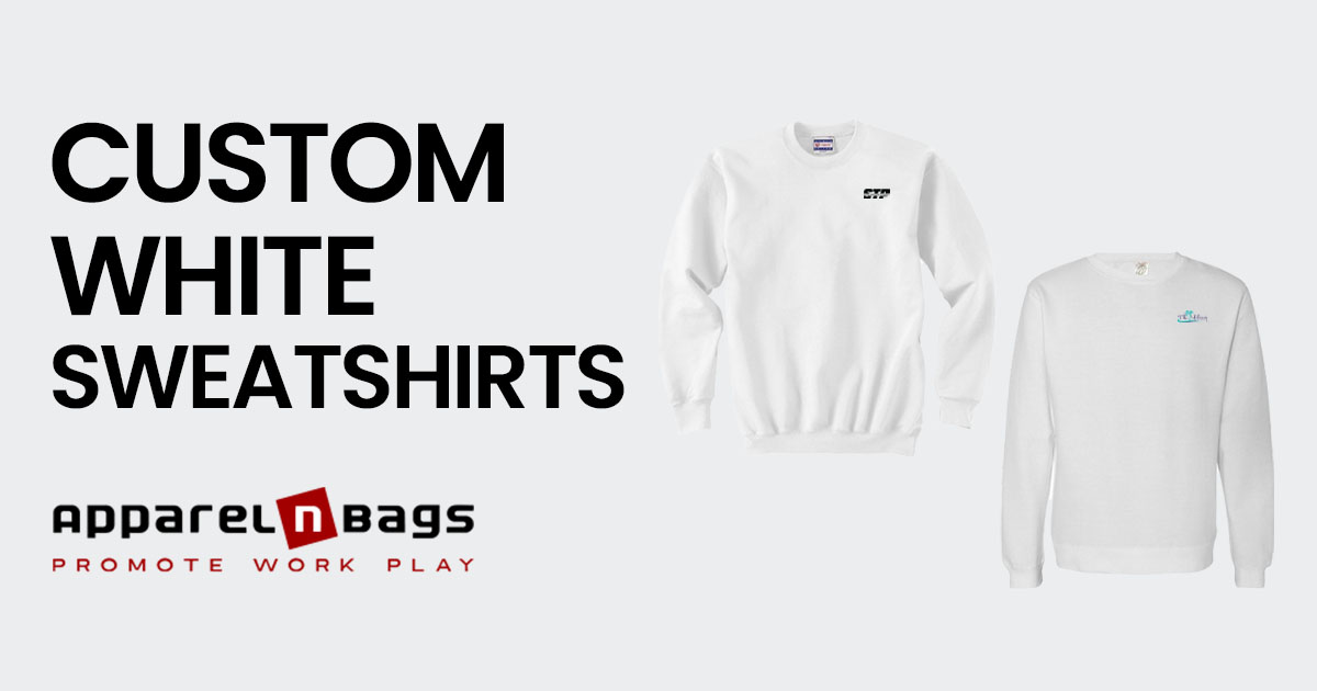 Bulk White Sweatshirts at Lowest Prices | Custom White Sweatshirts