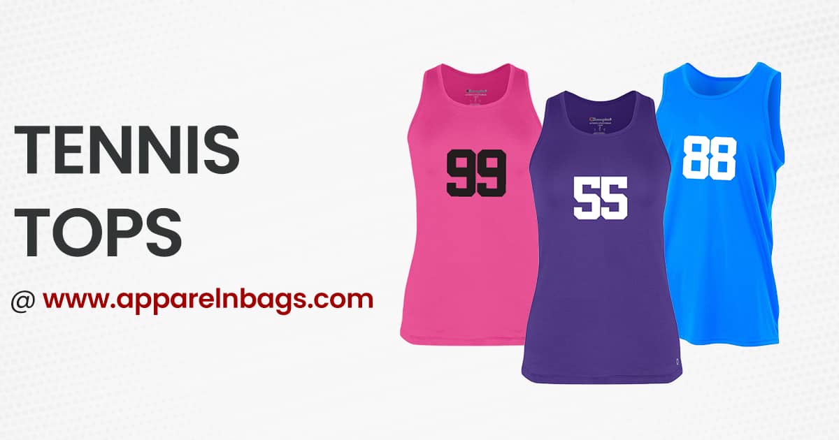 Custom Tennis Shirts | Tennis Tops in Bulk | ApparelnBags