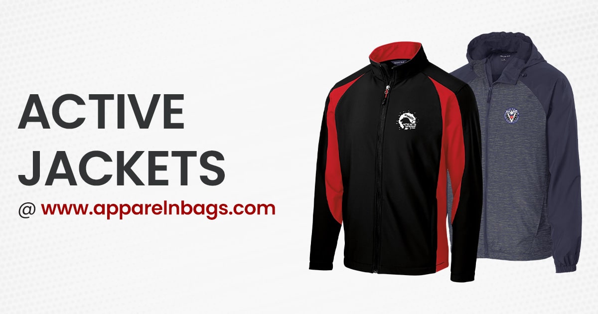 Stylish and Affordable Custom Active Jackets at ApparelnBags