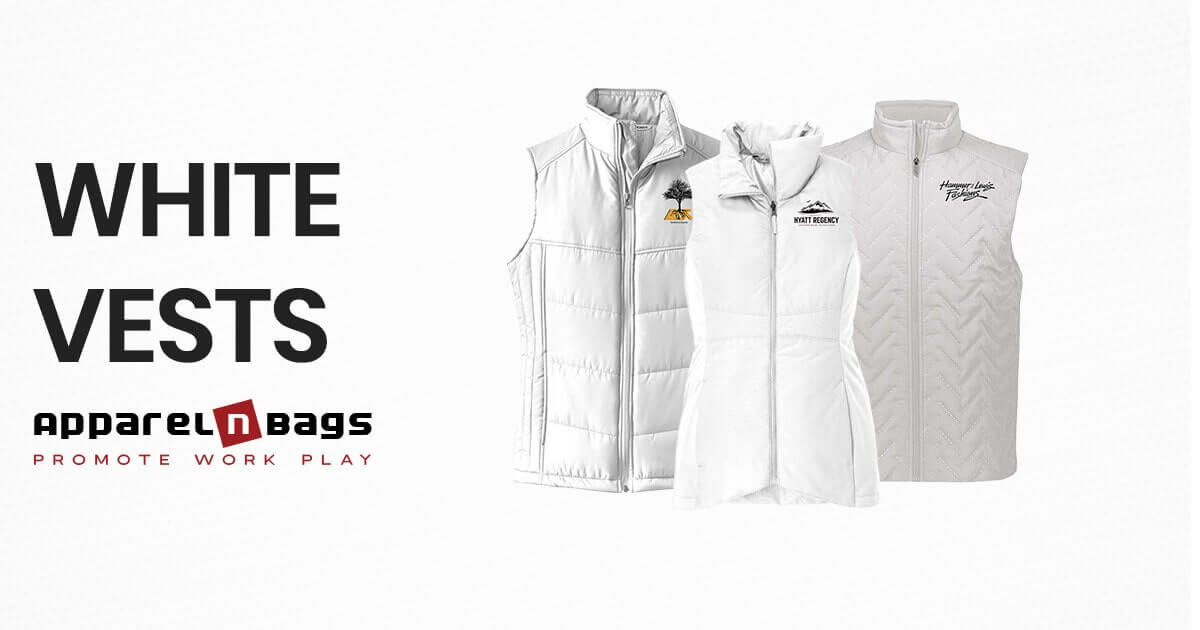 White Vests for Men in Bulk | Embroidered Women’s White Vest