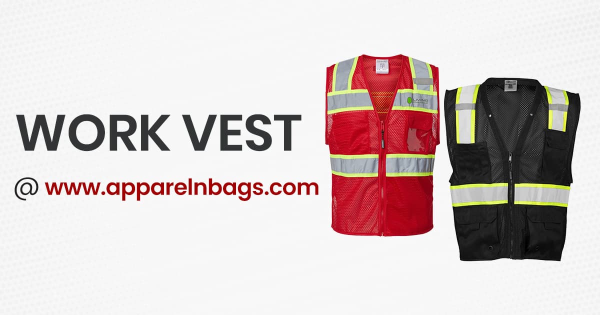 Shop Stylish and reasonable Custom Work Vests | ApparelnBags