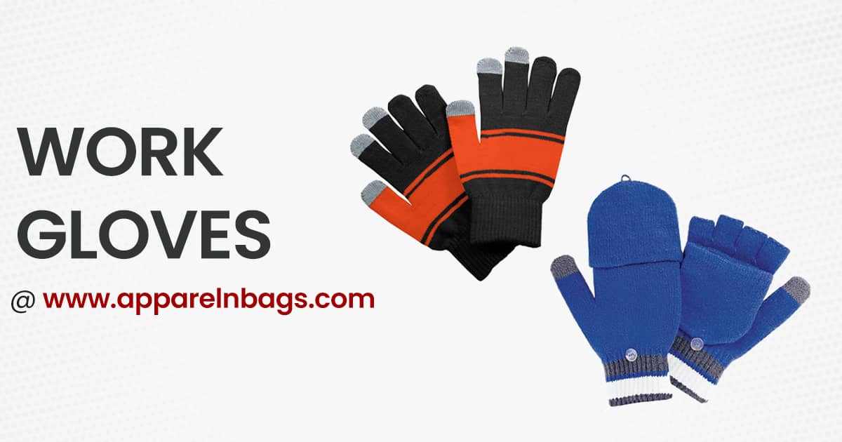 Buy Custom Work Gloves in Bulk at ApparelnBags - Shop Now!
