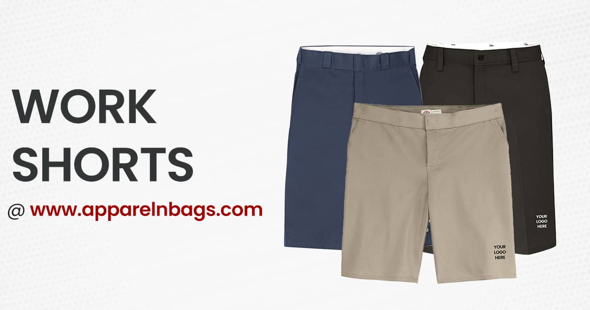 Custom Work Shorts in Bulk at ApparelnBags.Com | Shop Now!