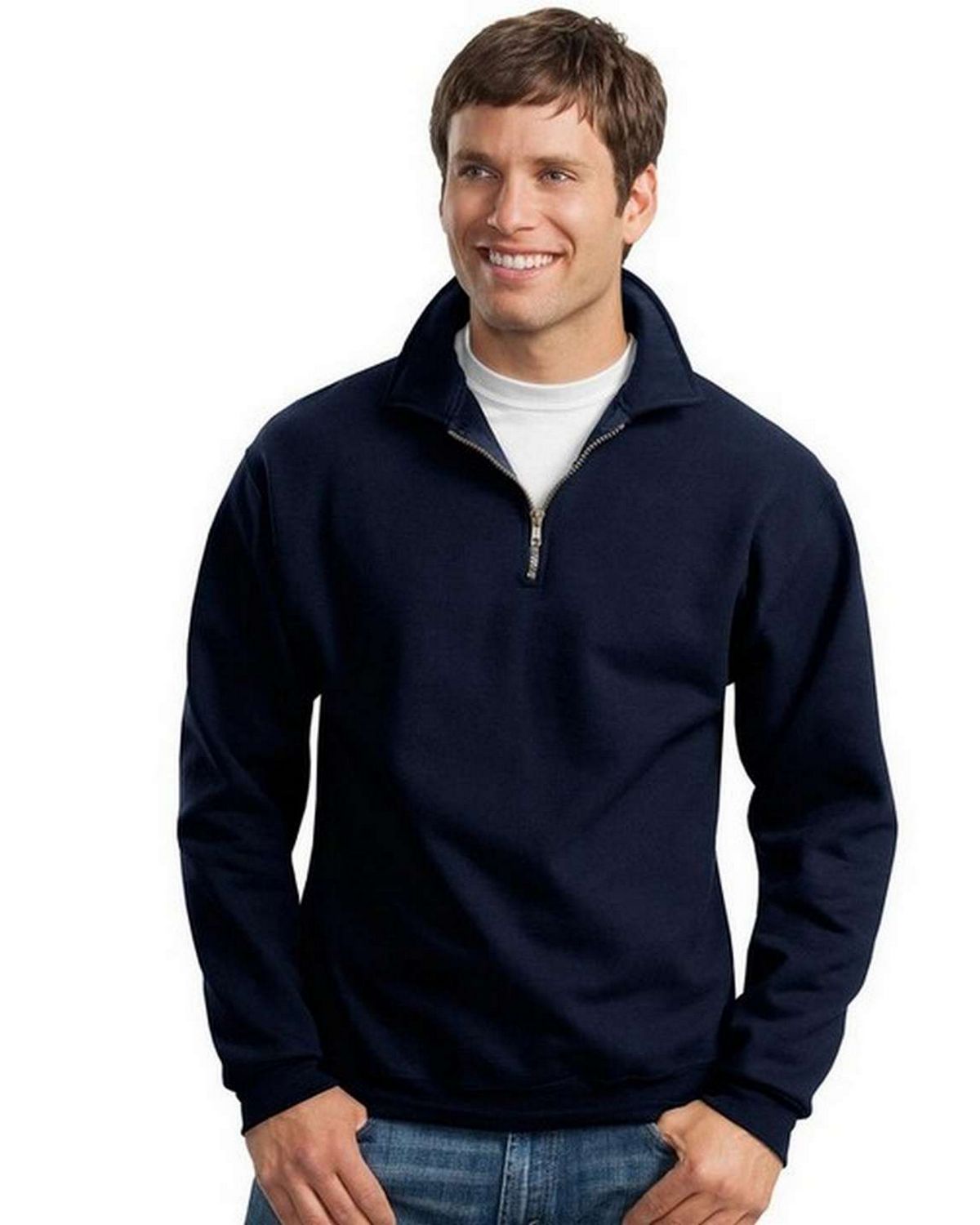 Jerzees 4528M Men's Super Sweats 1/4-Zip Sweatshirt with Cadet Collar