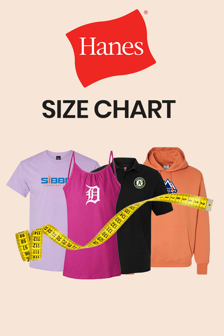 Hanes Size Chart | Hanes Clothing Sizing Guide